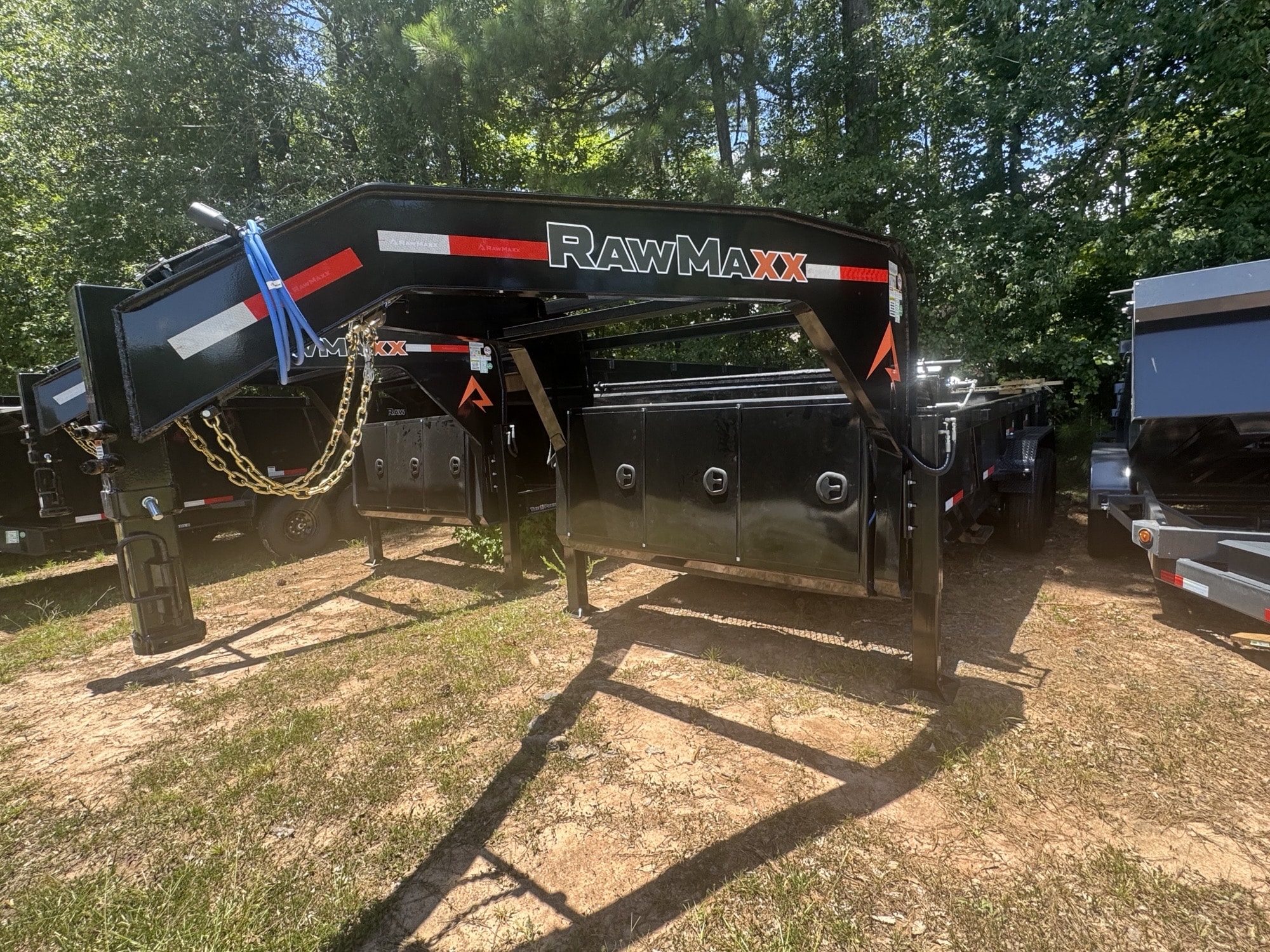 2025 Raw Maxx LPX 16'x83" 14k Hydraulic Jacks Gooseneck Dump Trailer ...